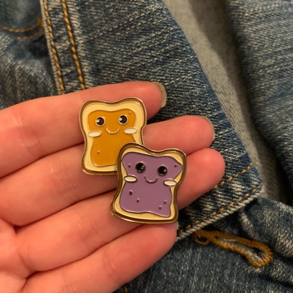 Accessories | Peanut Butter And Jelly Sandwich Enamel Pin Set | Poshmark